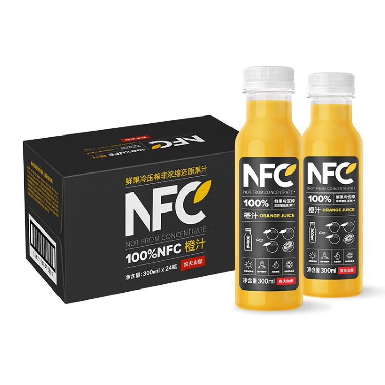 NFC-100%橙汁-1*24*300mL-纸箱装”混搭30箱起订“【德胧供应链】